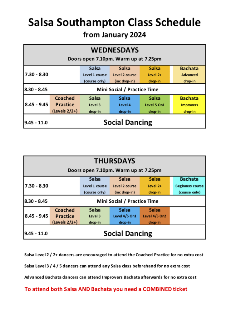 New salsa format 2024 – Salsa Southampton